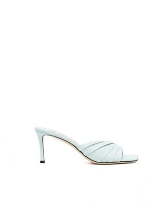 Jimmy Choo London Sandalen - Stiletto Heel Leather Sandals - Gr. 36,5 (EU) - in Wei&szlig; - f&uuml;r Damen