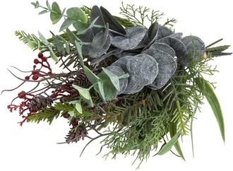 Botanic-Haus künstlicher Weihnachtsstrauß mit Eukalyptus, Glitzerbeeren und Tannengrün