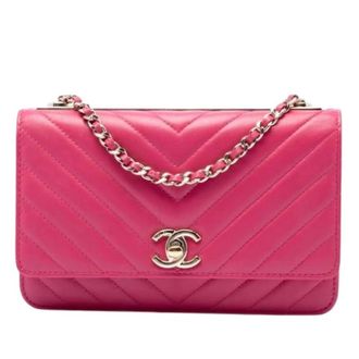 Chanel Pre-owned Vintage Chevron Quilted Crossbody Bag - - Pre-owned - Damen - Rosa - ONE SIZE