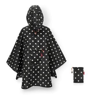 Reisenthel mini maxi poncho in Mixed Dots - Klein verpackter Regencape aus hochwertigem Polyestergewebe - Ansprechendes Design mit weiter Kragen&ouml;ffnung