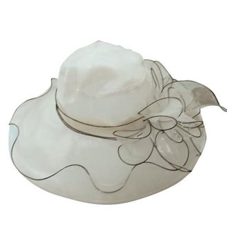 Generic Chapeau de plage pliable pour homme et femme en maille avec chapeau de soleil et de randonn&eacute;e, blanc, Taille unique