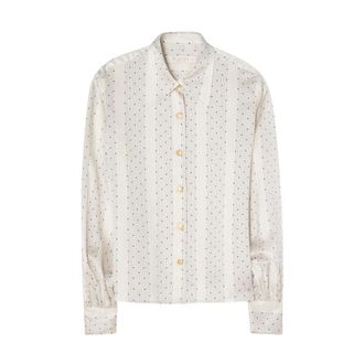Busnel Anita Print-Bluse - - Blouses & Shirts - Damen - Beige - L