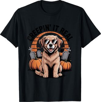 Shinkai Retro Halloween Hund Creepin It Real T-Shirt