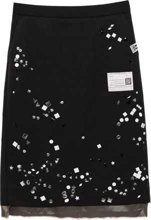 Miharayasuhiro jupe à volants superposés - Noir