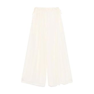Philosophy di Lorenzo Serafini Femme, Pantalons, Beige, Taille: 36 FR Mesh Palazzo Pants