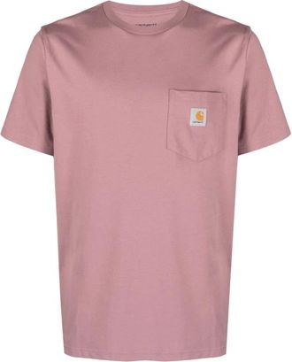 Carhartt Work in Progress Homme, Tops, Rose, Taille: XL S/S Pocket T-Shirt