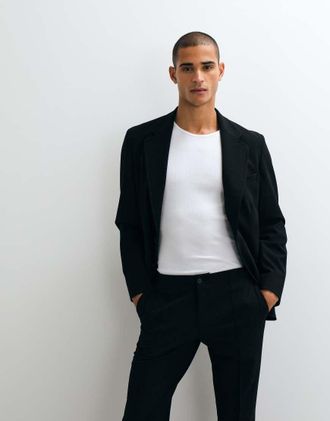 Asos veste de costume slim infroissable noir
