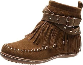 E.SSUE Bottines Femme Hiver Cuir Casual Pieds Sensibles Antid&eacute;rapantes Bottes Lacet Securite Cuir Bottes Moto Automne Pour Pieds Larges Chelsea Chaussures Ch