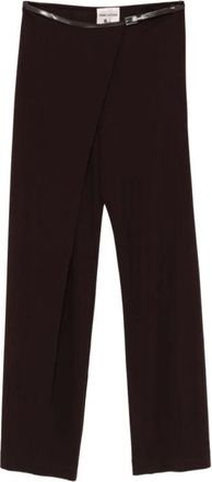 Semicouture Femme, Pantalons, Brun, Taille: 40 FR Pantalon Portefeuille Ceintur&eacute;