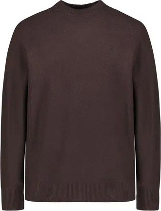 Fred Perry Herren Pullover braun Merinowolle unifarben