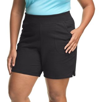 Hanes Just My Size Damen Plus Jersey Shorts - Schwarz - 2X