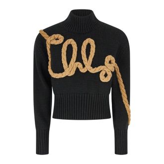 Chlo&eacute; Pull &agrave; col roul&eacute; - Femme - Pulls - Noir - Taille: 36 FR