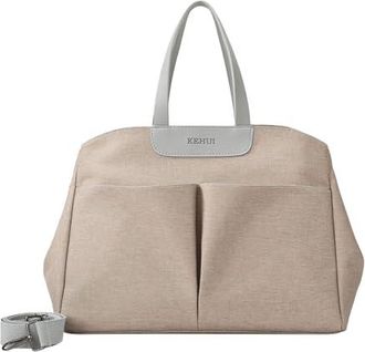 Generic Sac &agrave; bandouli&egrave;re en tissu Oxford, sac &agrave; couches de capacit&eacute;, cadeau pour maman (gris S) (bleu rose)