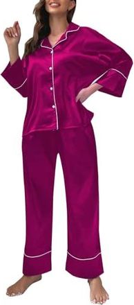 Generic Ensemble de salon pour femme 2 pi&egrave;ces pour femme avec poches amples, sweat-shirt et gilet et pantalon slim pour femme - Surv&ecirc;tement de sport pour femm