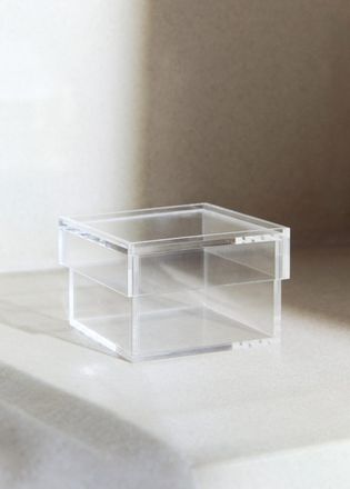 Mango Bo&icirc;te de salle de bain moyenne en acrylique gris glac&eacute; - Home - M - MANGO HOME