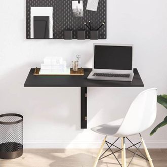 vidaXL Vidaxl - Table murale pliable Noir 100x60x56 cm Bois ding&eacute;nierie