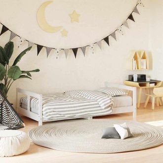 vidaXL Cadre de lit pour enfant blanc 80x160 cm bois de pin massif Vidaxl
