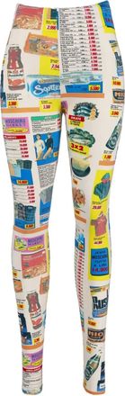 Moschino legging imprimé (1990) - Blanc