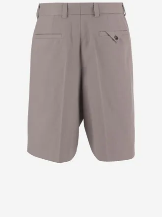 HUGO BOSS Mens Shorts Hemp-Blend Beige