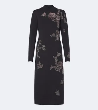 Oscar De La Renta Verziertes Pulloverkleid aus einem Wollgemisch
