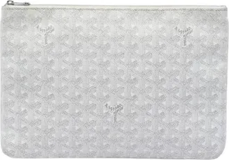 Goyard Pre-owned Senat MM Canvas Clutch - - Pre-owned - Damen - Wei&szlig; - ONE SIZE