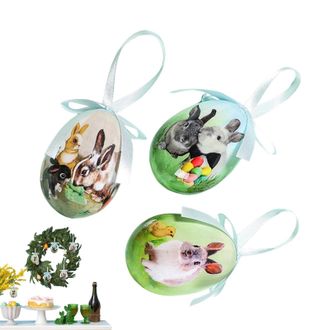 Generico Ostereier f&uuml;r den, 3 Fr&uuml;hlingsdekorationen, 7 cm, Osterbaum-Dekoration f&uuml;r den Urlaub, f&uuml;r Partys, Dekoration im Innen- und Au&szlig;enbereich, Garten, Hof