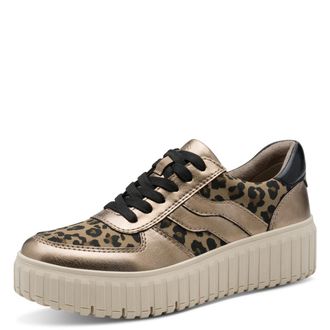 Jana Damen Plateau Sneaker mit Rei&szlig;verschluss Vegan, Mehrfarbig (Leo Comb), 40 EU