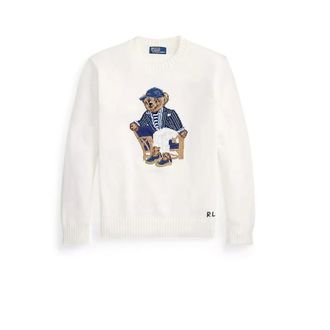 Polo Ralph Lauren Homme, Pulls, Blanc, Taille: S Pull en maille torsad&eacute;e