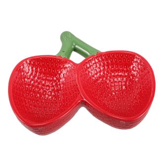 Cabilock Niedlicher Keramik Sushi Teller Erdbeer Design F&uuml;r Vorspeisen Und Salate Vielseitiger Porzellan Snackteller Mit Handgefertigter Japan Optik