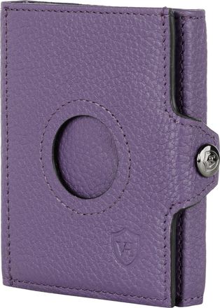 Von Heesen Airtag Slim Wallet mit XXL M&uuml;nzfach & RFID-Schutz - Airtag Portmonee Herren klein aus echtem Leder - Mini Geldb&ouml;rse - Kreditkartenetui Kartenetui - Po