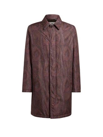 Etro Paisley Print Polyester Jacket - Brown