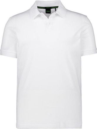 HUGO BOSS Herren Polo-Shirt wei&szlig; Baumwolle