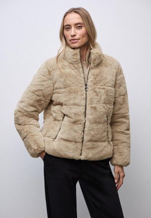 Street One Fellimitatjacke mit Stehkragen