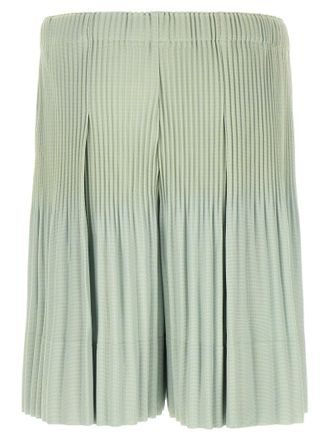 Homme Pliss&eacute; Issey Miyake Pleated Bermuda Shorts - Sage Green