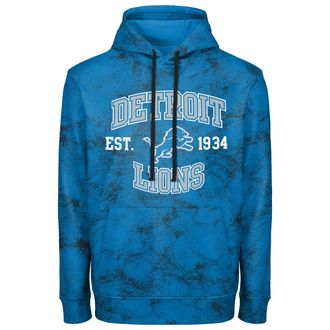 Foco NFL Herren Offiziell lizenziertes Established Wordmark Camo Performance Throwback Team Color Pullover Sweatshirt Hoodie, Detroit L&ouml;wen, Blau, XX-Large