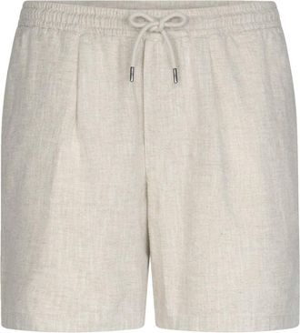 Profuomo Leichte Shorts aus Leinen und Baumwolle mit Bundfalte, Loose Fit in