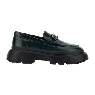 Hogan Femme, Chaussures, Vert, Taille: 37 1/2 EU H619 Loafer