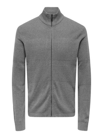 Only & Sons Onsmalik Reg 12 Pin Zip Cardigan Knit
