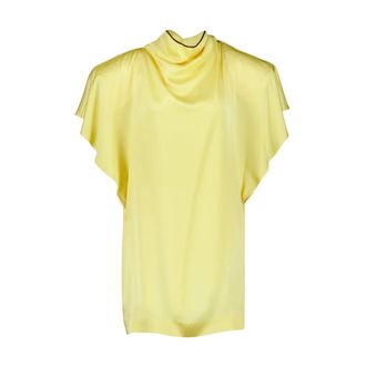 Stella McCartney Gelbes Minikleid mit Schluppenkragen - - Blouses & Shirts - Damen - Gelb - S