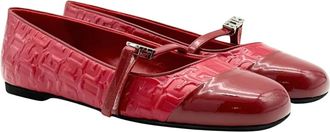 GCDS Gcds, Femme, Chaussures, Rouge, Taille: 39 EU Patent Monogram Ballerina