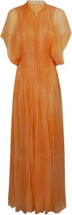 Ermanno Scervino Femme, Robes, Orange, Taille: 36 FR Long Silk Dress