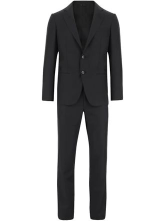 Giorgio Armani costume à simple boutonnage - Noir