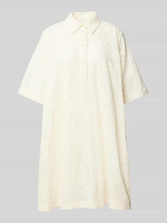 Jake*s Minikleid mit Lochstickerei