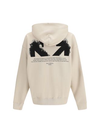 Off-white Mens Half Arrows Skate Hoodie Pumice Stone Cotton Sweatshirts Sweater