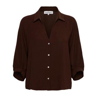 &Co Woman Damen, Blusen & Hemden, Braun, SGr&ouml;&szlig;e