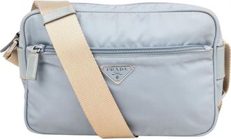 Prada Crossbody Bags - Prada Bleu Nylon Triangle Crossbody Bag - Gr. unisize - in Blau - f&uuml;r Damen
