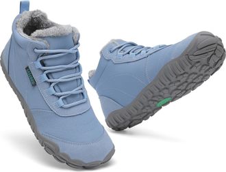 Saguaro Barfuss Schuhe Damen Winter Barfußschuhe Winterschuhe Gefüttert Winterstiefel Wasserabweisend Winterboots Schneeschuhe für Winterspaziergänge & Leicht
