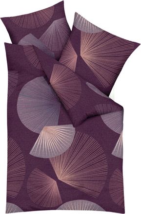 Kaeppel Bettw&auml;sche Koya schwarz, oder aubergine Mako Satin / 100% Baumwolle (aubergine 655, 1 x 80x80 + 1 x 155x220 cm)