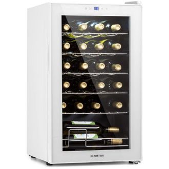 Klarstein Klarstein - Weink&uuml;hlschrank, 1 Zonen Getr&auml;nkek&uuml;hlschrank Klein, Freistehender Kleiner Weinschrank, 63L Wein-K&uuml;hlschrank mit Glast&uuml;r, Indoor/Outdoor