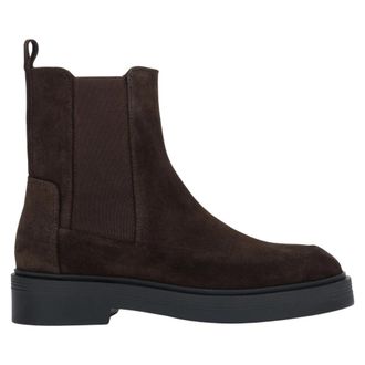 Estro & Luminara Premium Chelsea Boots aus italienischem Veloursleder - - Shoes - Damen - Braun - 40 EU